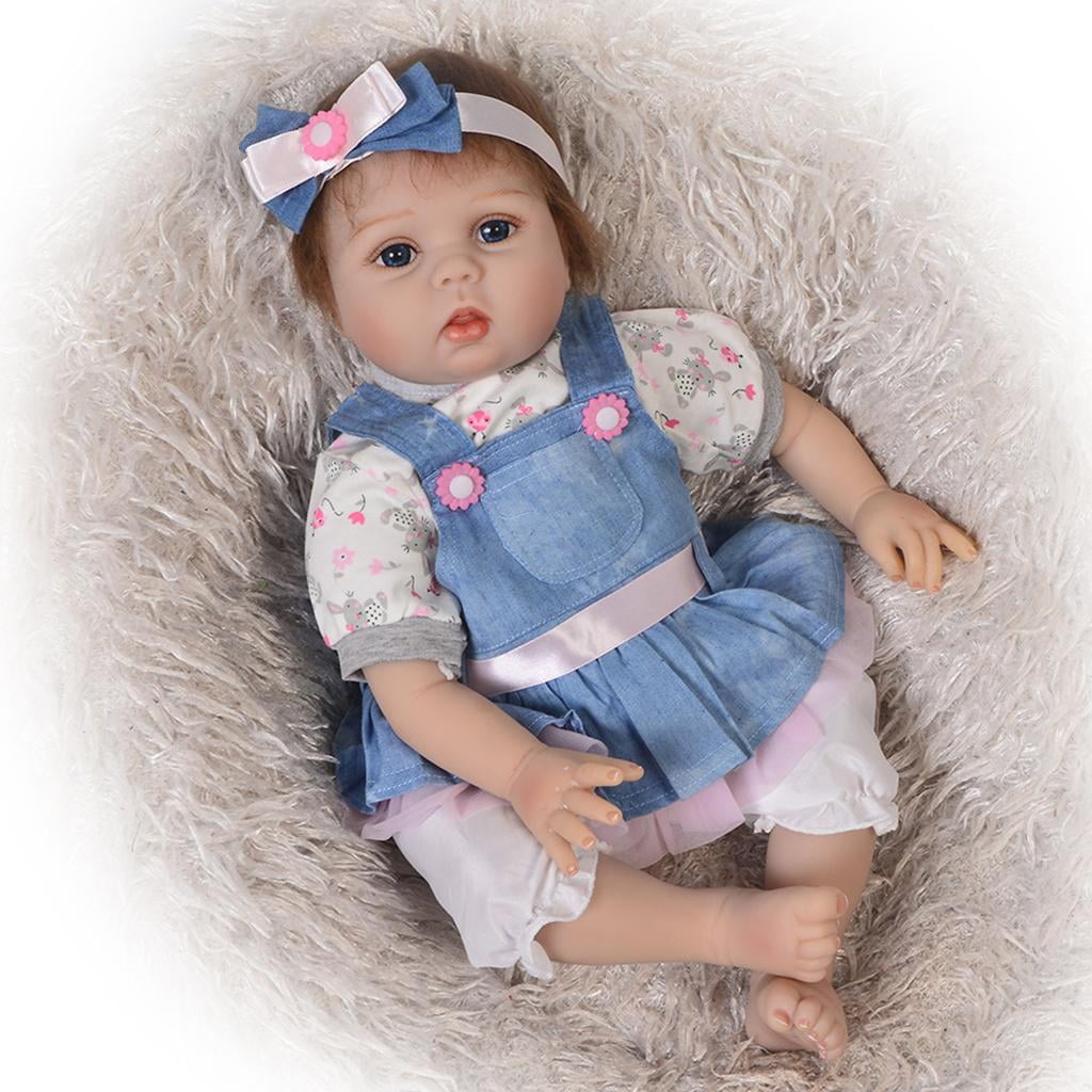 Muñeca Reborn de 22 pulgadas, bebé recién nacido que , silicona suave ...