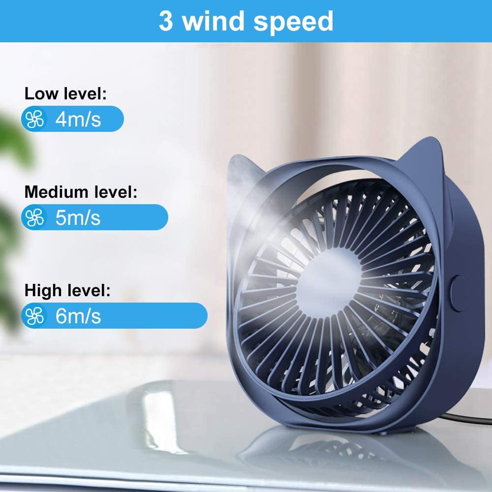 Buy Mini Personal USB Desk Fan,3 Speeds Portable Desktop Table Cooling ... Buy Mini Personal USB Desk Fan,3 Speeds Portable Desktop Table Cooling ...