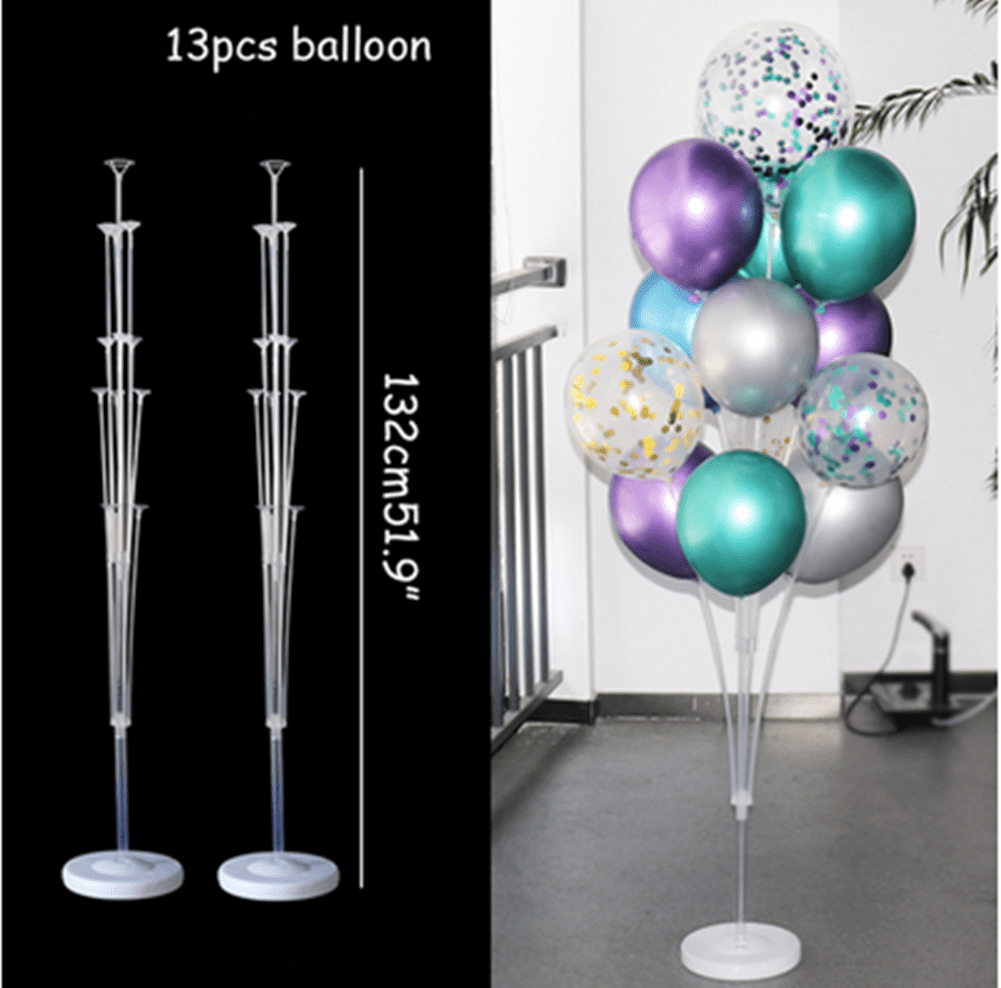 Balloon Stand Kit for Floor 2 Sets Balloon Sticks with Base Clear ...