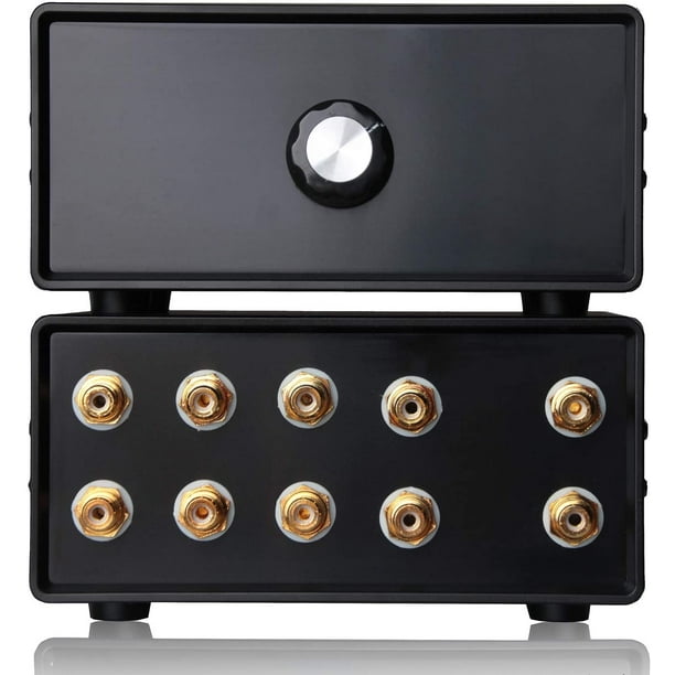 Pive Stereo 4(1)-in-1(4)-Out RCA Single Audio Splitter/Switcher ...