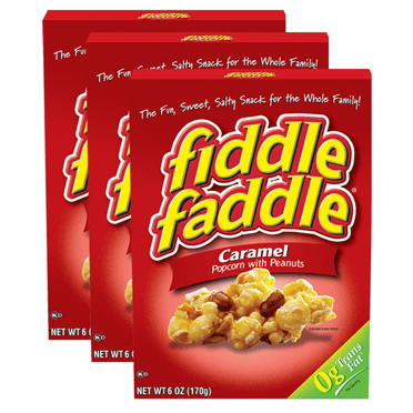 Fiddle Faddle Caramel Popcorn With Peanuts, 6 Oz (Pack of 2) - Walmart.com