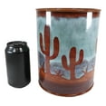 Ebros Rustic Southwestern Desert Cactus Arizona Utility Waste Basket ...