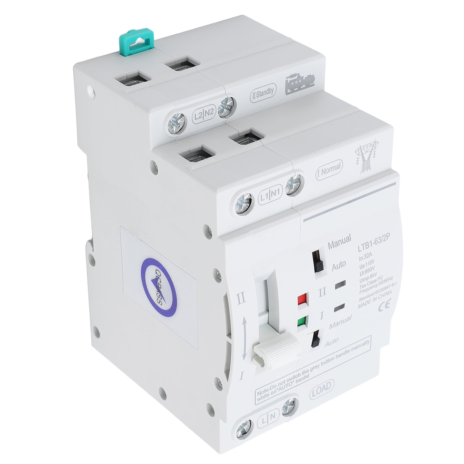 Smart Double Power Automatic Transfer Switch PZ30 Distribution Box DIN Rail ATS Mini Generator ...