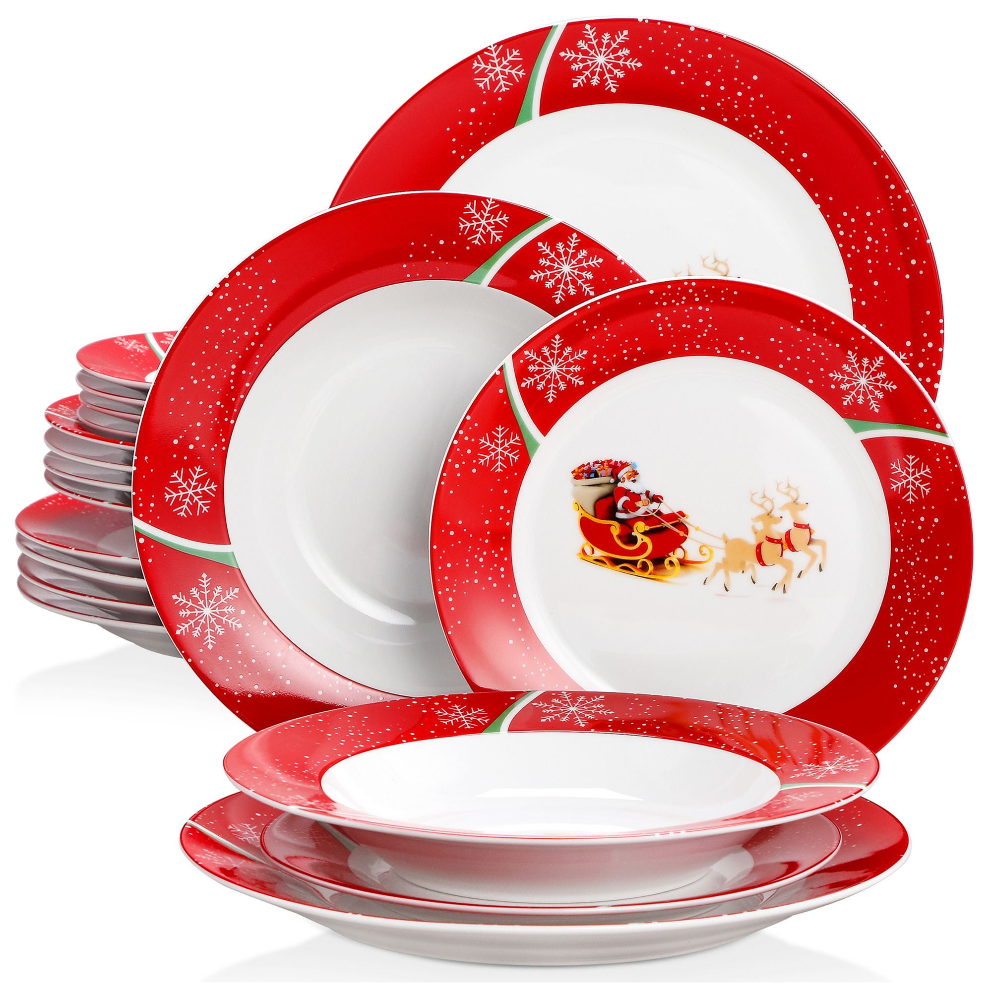 Buy VEWEET, Series CHRISTMASDEER, 18-Piece Porcelain Dinner Set ... Buy VEWEET, Series CHRISTMASDEER, 18-Piece Porcelain Dinner Set ...