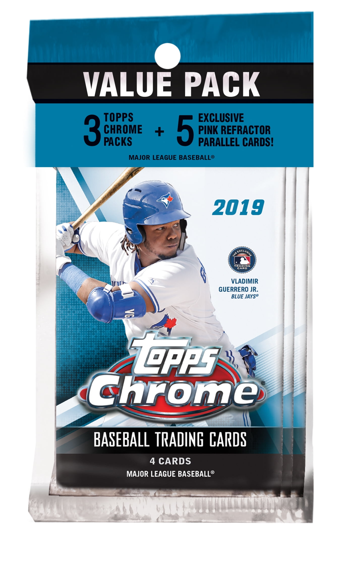 2019 Topps Chrome Baseball Value Pack- 3 packs | Bonus Pack of Pink ...