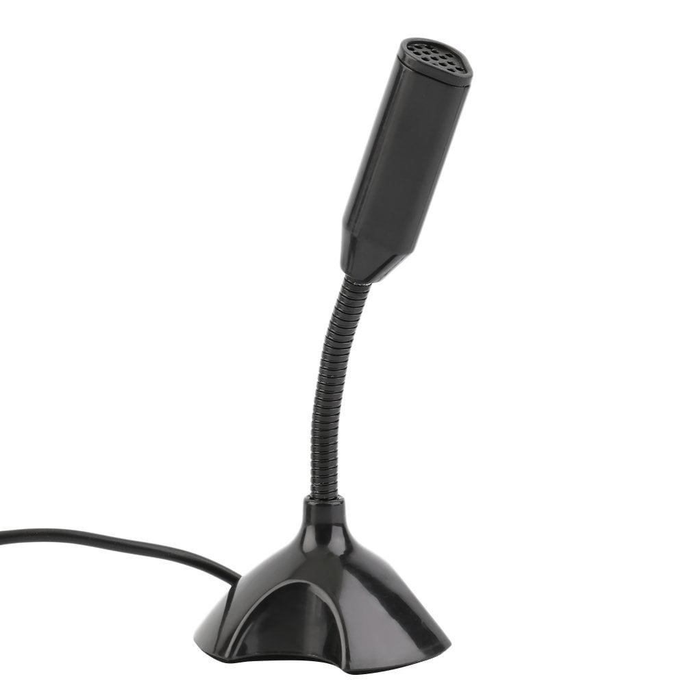 Black Universal USB Stand Mini Microphone Desktop Microphones MicFor PC ...
