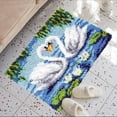 Latch Hook Rug Kits Embroidery DIY Swan Pattern Crochet Needlework ...
