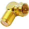 Seismic Audio 5 Pack of Gold Coaxial RG6 Right Angle F-Type Cable ...