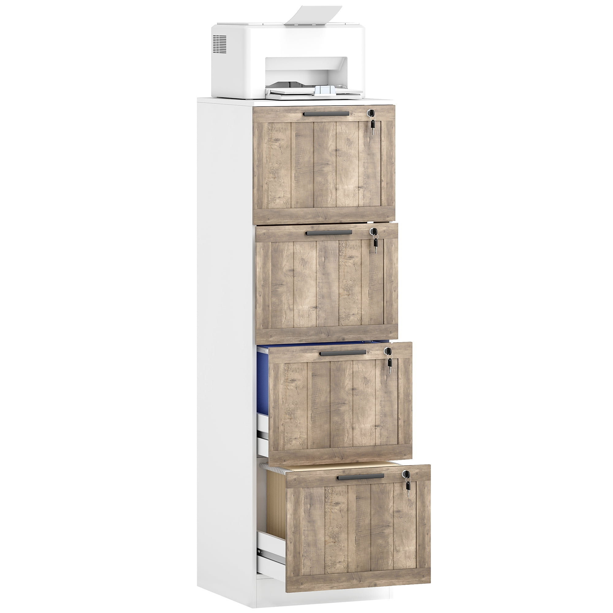 Click here for Homcom 4 Drawer File Cabinet With Lock Filing Cabi... prices