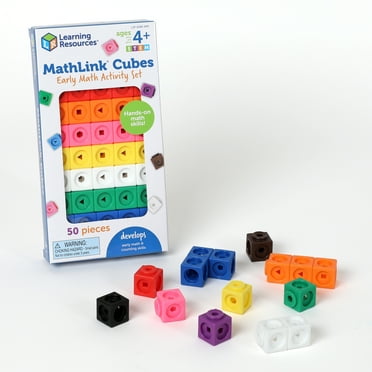 Learning Resources MathLink Cubes Preschool Math Activity Set - 115 Pieces, Preschool STEM ...