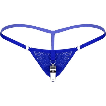Mens Adult Low Waist G-String Thongs Hombre Perspective Lace Whistle ...