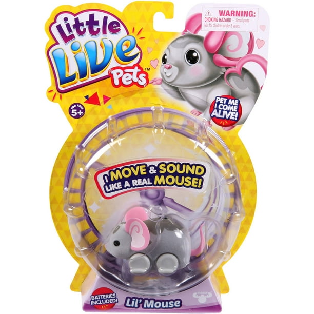 Moose Toys Little Live Pets Season 1 Lil' Mouse Single Pack, Smooch ...