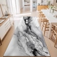Area Rug 2x6ft Ombre Gray Marble Texture Area Rugs for Kitchen Runner ...