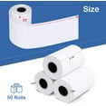2 1/4" x 50' Thermal Receipt Paper Rolls 50 Rolls, Cash Register Paper ...