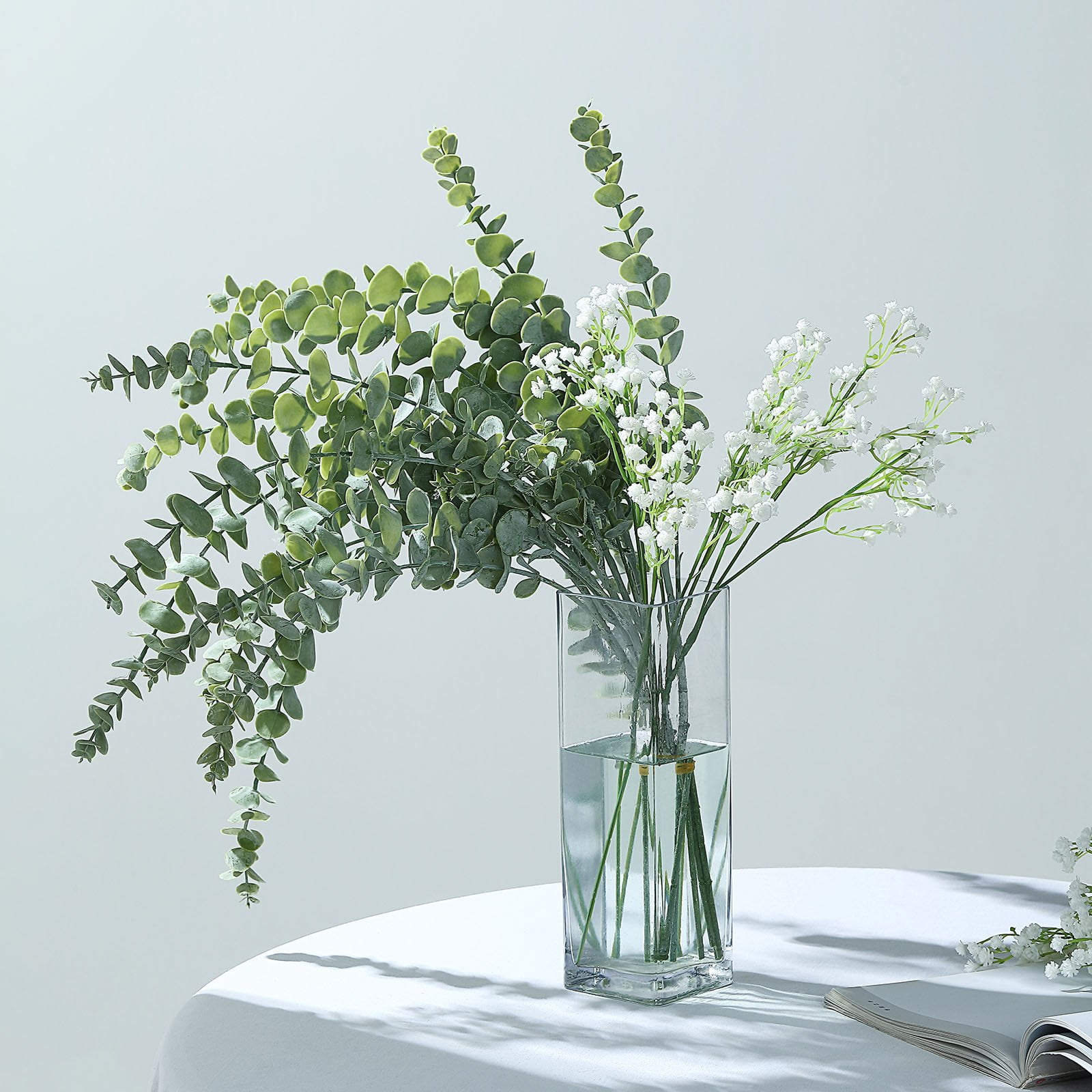 Efavormart 3 Bushes - 30" Eucalyptus Leaves Spray, Artificial Greenery ...