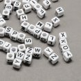 500gs Large Hole Acrylic European Beads Horizontal Hole White Black ...