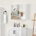 Bathroom Mirror Cabinet, Medicine Cabinet with 2 Frameless Mirrored ...