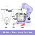 Kitchen in the box 10 Speeds Stand Mixer with 4.5QT+5QT Two Bowls, 450W ...