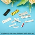 Uxcell 50Pcs Safety Bar Pins 22mm Adhesive Brooch Clasp Pin Backs for ...