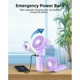 FrSara Portable Mini Fan, USB Rechargeable, 6 Speeds, Foldable, Neck ...