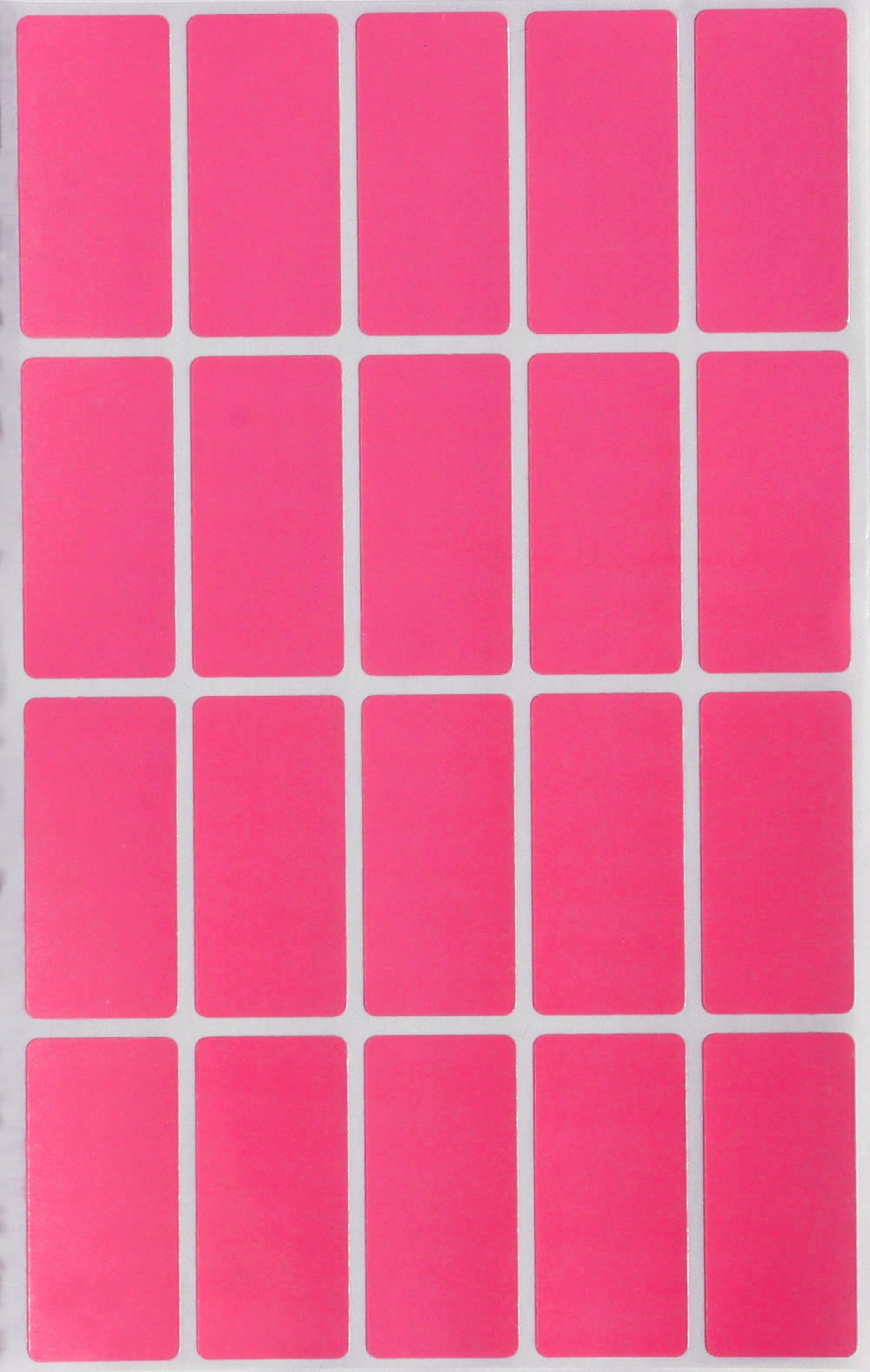 Royal Green Rectangle Color Labels 1.57 inch x 0.75 inch - Pink Color ...