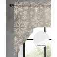 Christmas Snowflakes Swag Curtains for Kitchen Grey Winter Snow Vintage ...