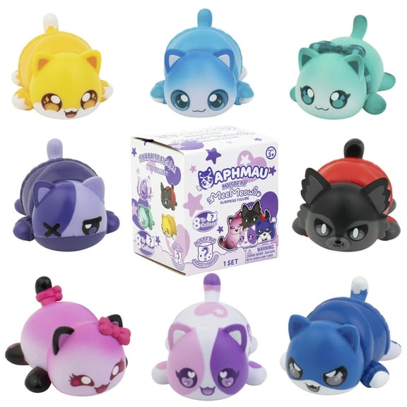Aphmau MeeMeow Mystery Squishy Figures; Blind Box, 1 of 6 Possible ...