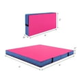 Gymax 4'x4'x4'' Bi-Folding Gymnastic Tumbling Mat W/Handles for Home ...