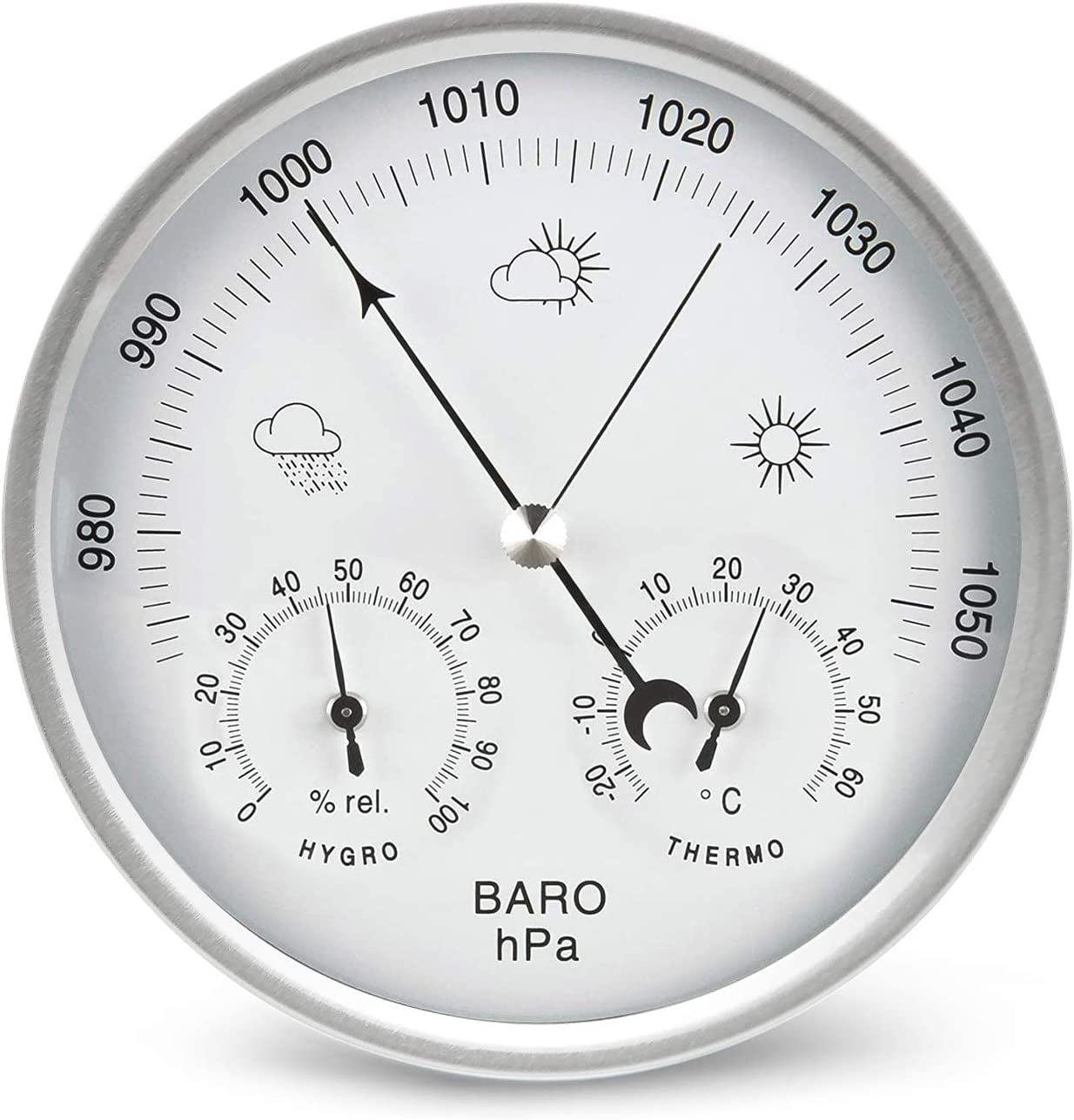 Barómetro tipo dial con termómetro e higrómetro Estación meteorológica ...