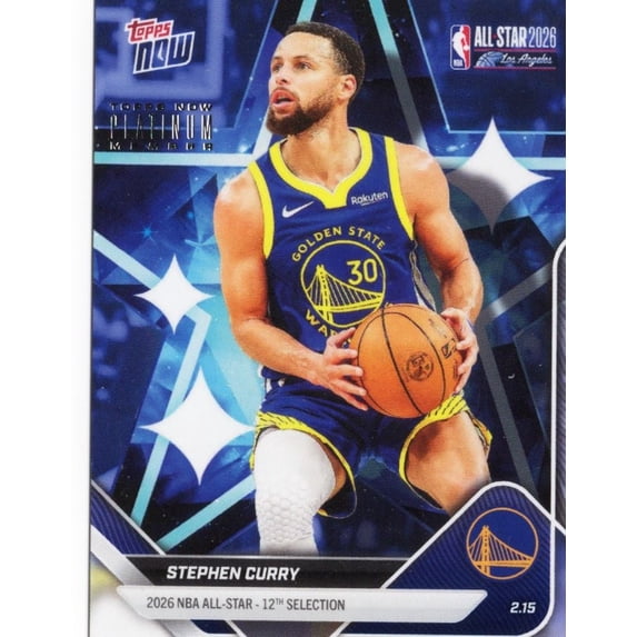 2025 Topps Now Steph Curry #AS1 Platinum Member Stamp 2026 NBA All Star ...