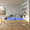 Aukfa 7-Piece Portable Ping Pong Table Set Tennis Game Table for Indoor ...