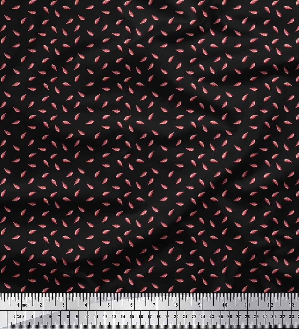 Soimoi Satin Silk Fabric Sea Shells Shirting Print Fabric by The Yard ...