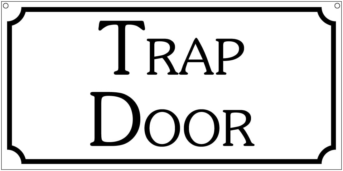 Trap Door- 6x12 Aluminum Store Office Factory Building Hotel House sign ...