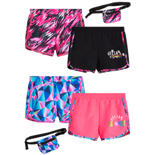 Athletic Works Girls Active Running Shorts, 2-Pack, Sizes 4-18 & Plus ...