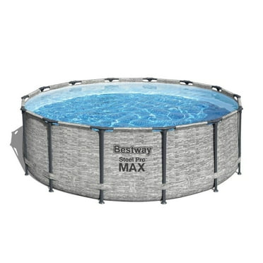 "Bestway Steel Pro MAX 14' x 48"" Round Above Ground Deep Metal Swimming Pool Set" - Walmart.com