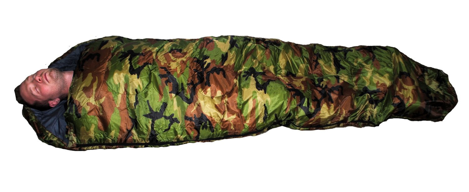 Adult Mummy Type Camping Sleeping Bag with Carrying Case - Camo and ...
