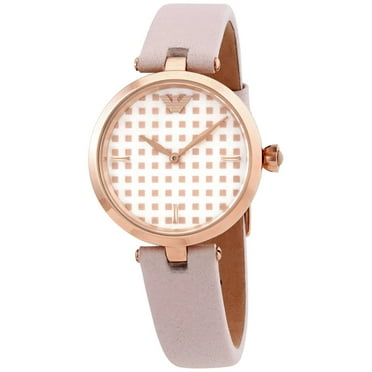 Armani Gianni T-Bar Quartz Black Mother of Pearl Dial Ladies Watch ...