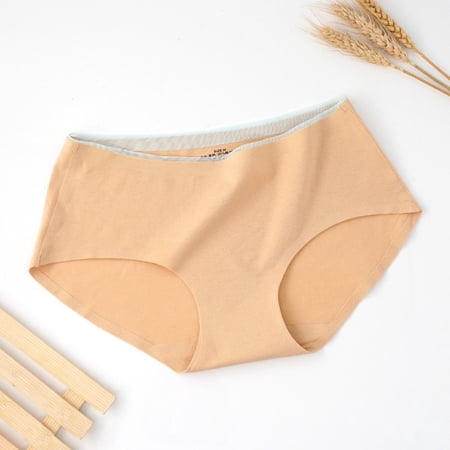 Women's Invisible One-Piece Cut Seamless Brief Underwear Bikini Half ...