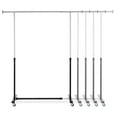 Whitmor Adjustable Rolling Expandable Garment Rack, Metal, Black and ...