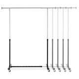 Whitmor Adjustable Rolling Expandable Garment Rack, Metal, Black and ...