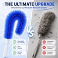 Bendable Microfiber Head – New Microfiber Duster, Reusable Washable ...