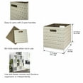 Better Homes & Gardens Fabric Cube Storage Bins (12.75" x 12.75"), Patchwork Stripe, 2 Pack ...
