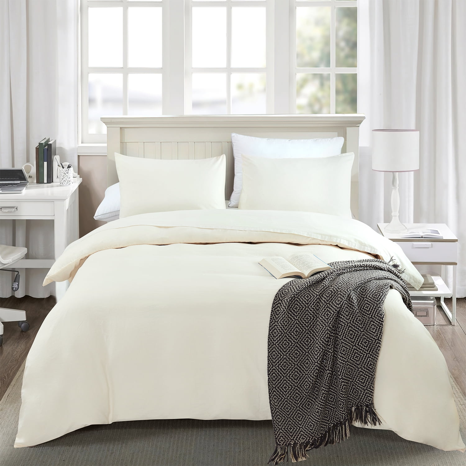 JML 2 Piece Twin Size Duvet Cover Set With Hidden Zipper Closure and ...