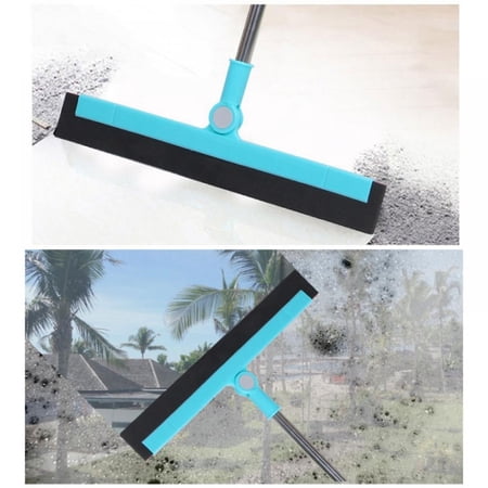 Floor Squeegee with 180 Degree Adjustable 35.4Inch Long Handle for ...