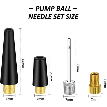 16 Pieces Ball Pump Needle Set Needle Inflator Kit Nozzle Adapter for ...