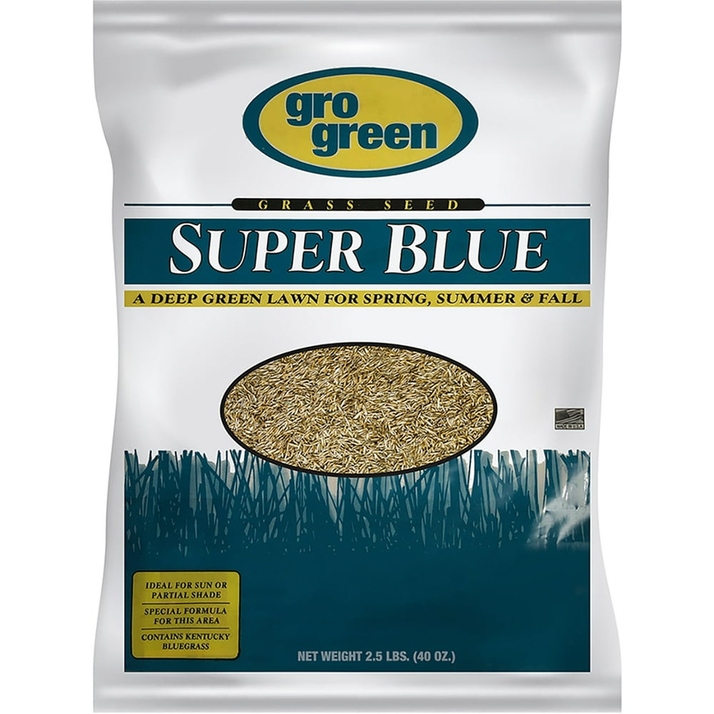 Gro Green Super Blue Grass Seed - Contains Kentucky Bluegrass 2.5 lb ...
