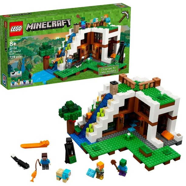 LEGO Minecraft The Waterfall Base 21134 (729 Pieces) - Walmart.com