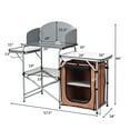 Gymax Outdoor Metal Cooking & Barbecue Stand: Foldable, Portable ...