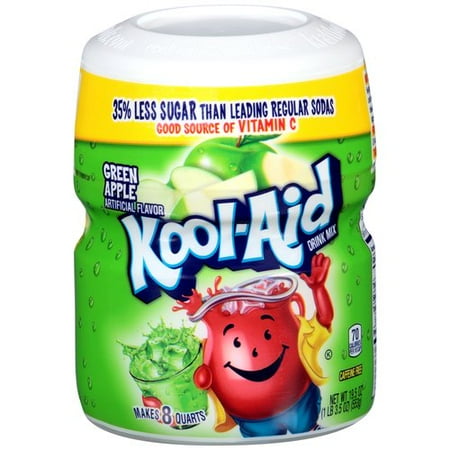Kool-Aid Green Apple Drink Mix 19.5 oz. Canister - Walmart.com