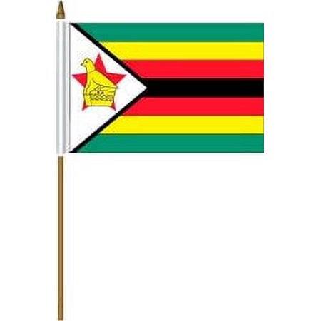 ZIMBABWE 4 X 6 COUNTRY STICK FLAG ON 10 INCH PLASTIC POLE - Walmart.ca